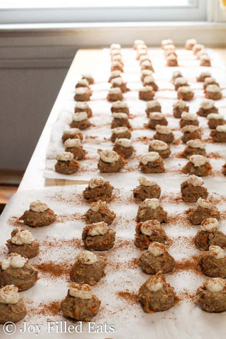 Mini Carrot Cake Cookies - Keto, Low Carb | Joy Filled Eats