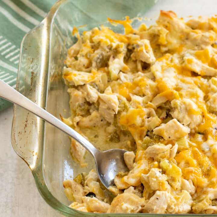 Keto Green Chili Chicken Casserole (5 net carbs!) | Joy Filled Eats