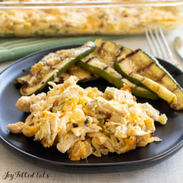 Keto Green Chili Chicken Casserole (5 net carbs!) | Joy Filled Eats
